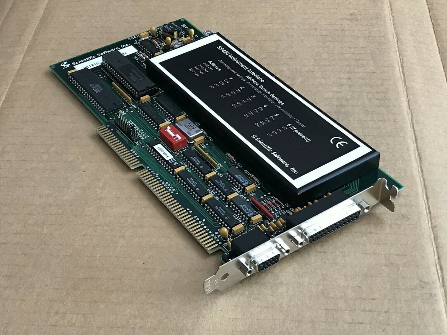 SCIENTIFIC SOFTWARE AGILENT SS420 INSTRUMENT INTERFACE CARD ISA DATA ...