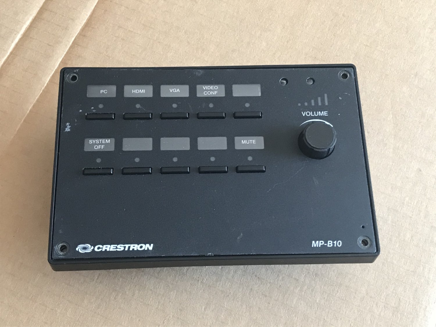 Lot of 4 Crestron MP-B10-B-T Media Presentation Button Panel Control Panels