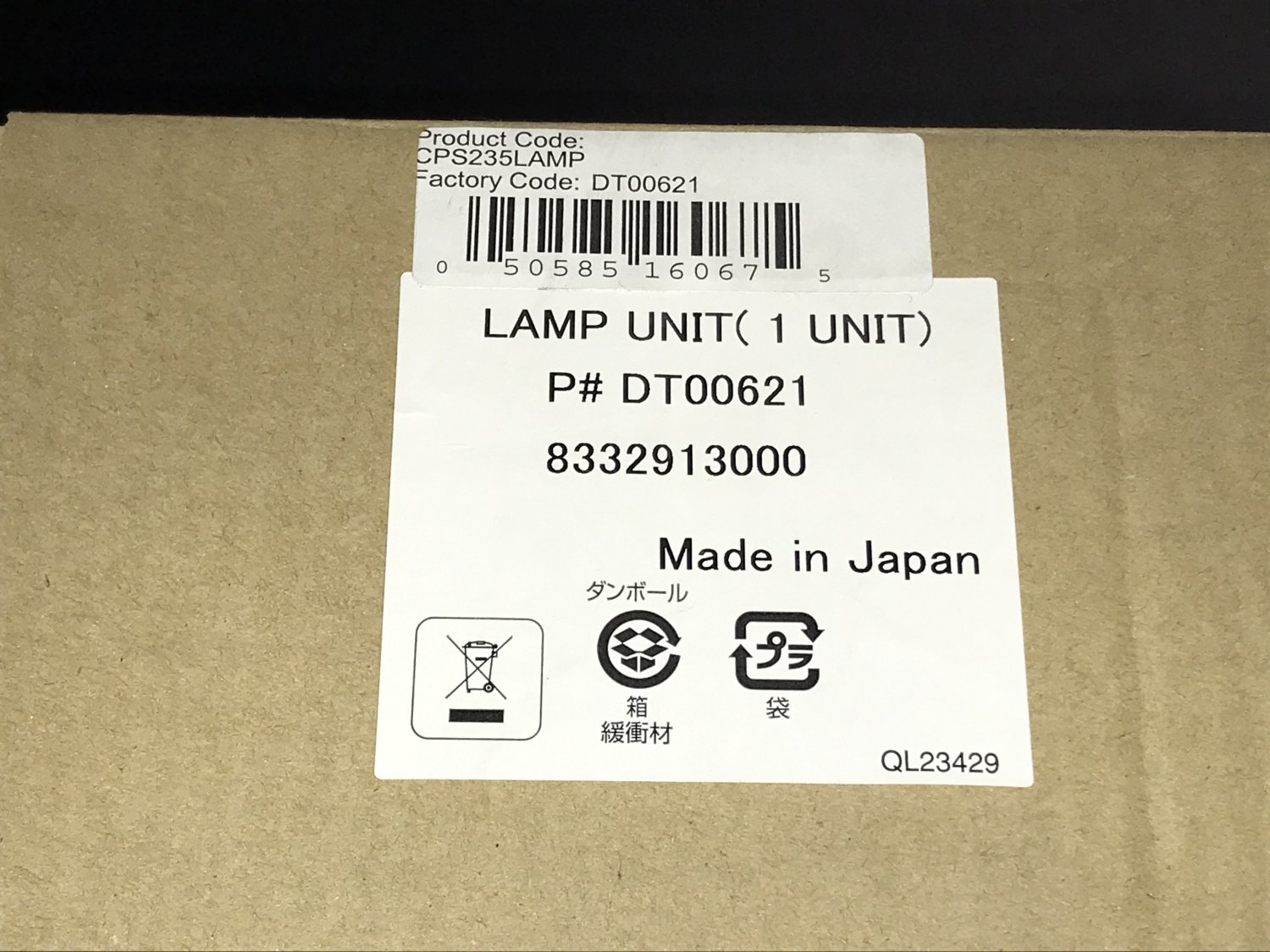 Genuine Hitachi DT00621 Projector Lamp and Filter for CP-s235 Projectors