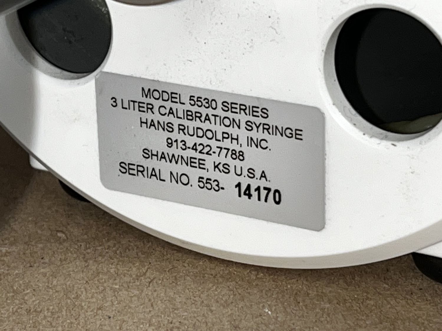 Hans Rudolph 5530 3-Liter Calibration Syringe