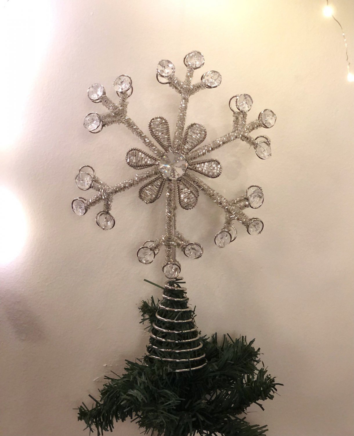Christmas Tree Topper, Snowflake Silver Tree Topper, Snowflake Star ...