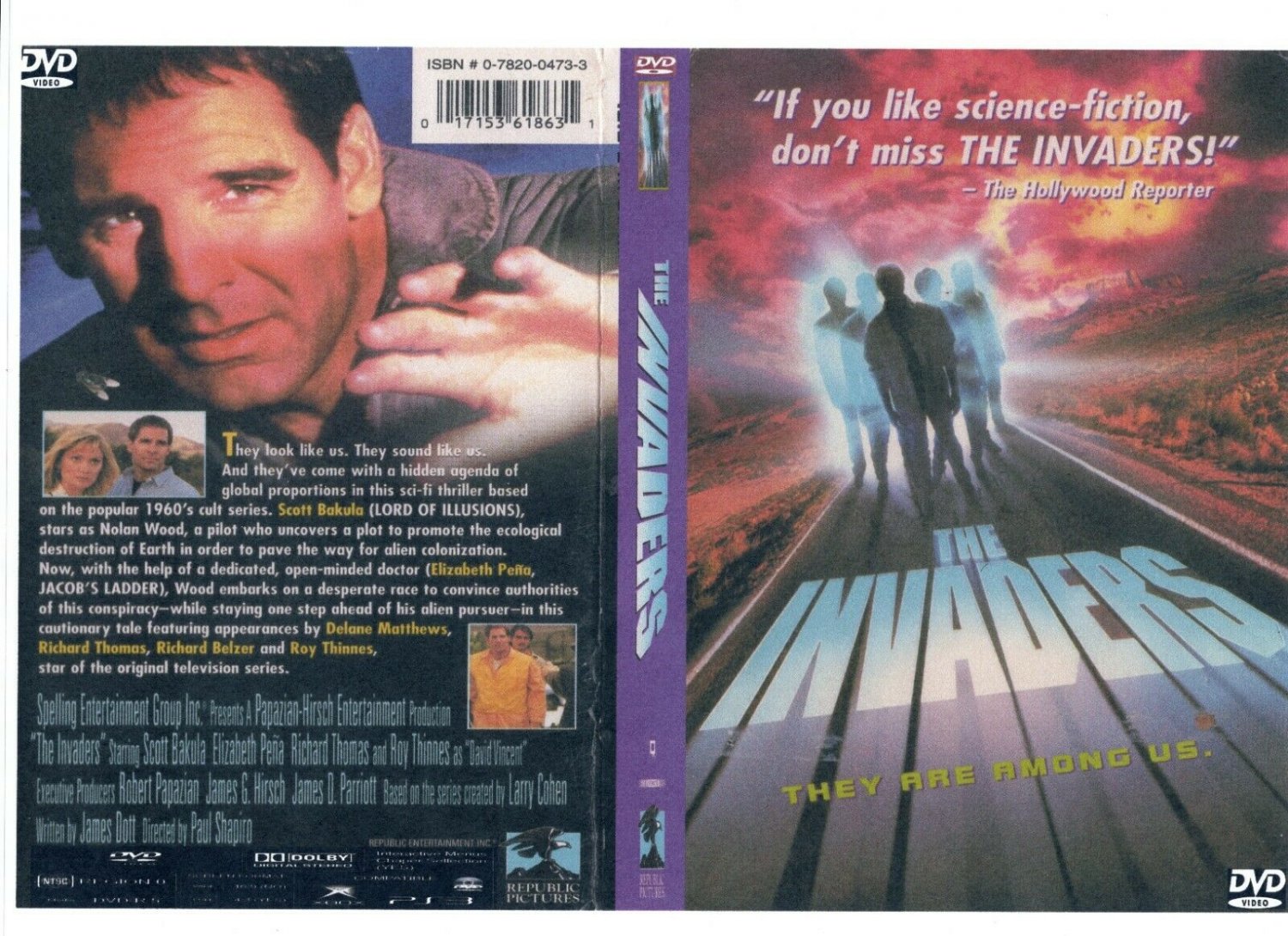 THE INVADERS 1995 (Scott Bakula) DVD manufactured on demand.