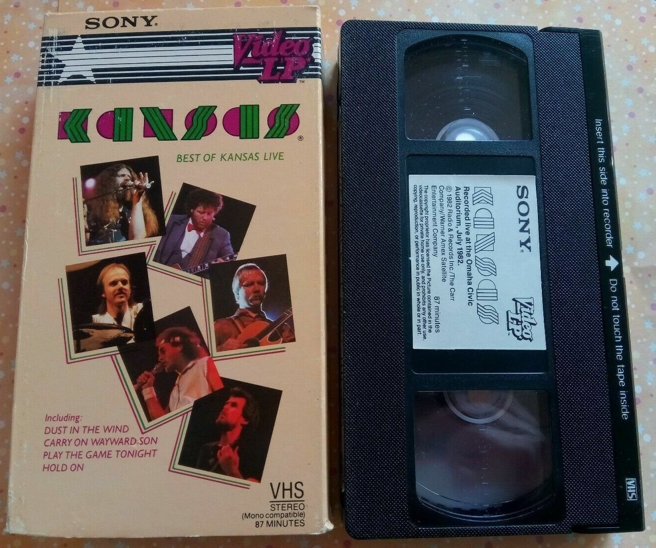 KANSAS - Sony Video LP BEST OF KANSAS LIVE Vtg VHS Tape 1982 Rock MTV