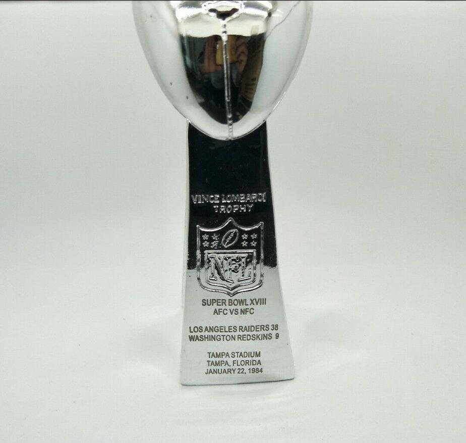 Los Angeles Raiders Super Bowl Championship 1984 VINCE LOMBARDI Trophy ...