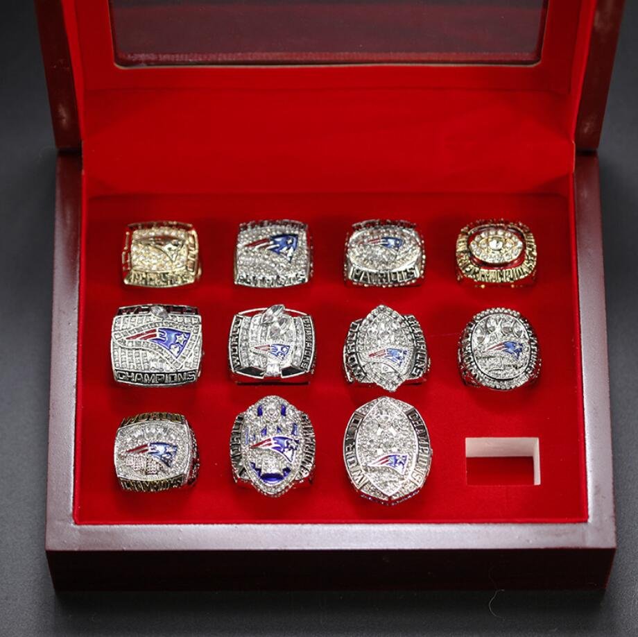 A Set New England Patriots Super Bowl Championship Rings 11Pcs With ...