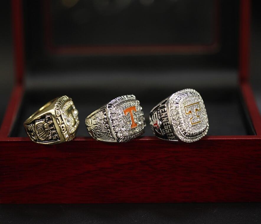 A Set Tennessee Volunteers 1998 2008 2015 National Championship rings ...
