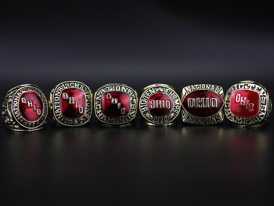 6Pcs Ohio State Buckeyes National Championship rings Fans Gift