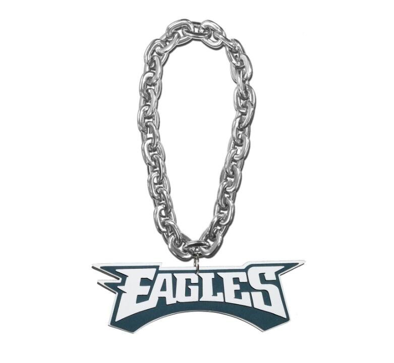 Philadelphia Eagles 3D Fan Chain Necklace Foam 4 Colors! (WORD LOGO ...