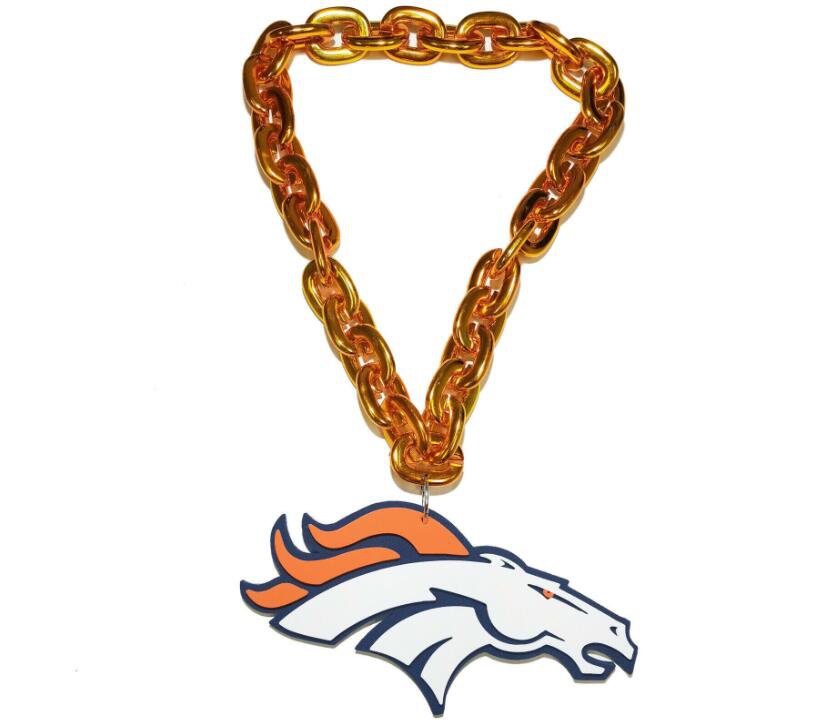 Denver Broncos 3D Fan Chain Necklace Foam 2 Colors Christmas Gift