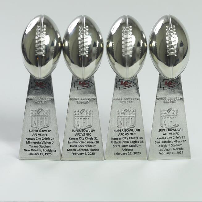 Kansas City Chiefs Super Bowl Championship VINCE LOMBARDI Trophy 10cm ...