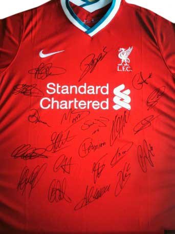 Liverpool Team Signed Jersey 20/21 Autograph