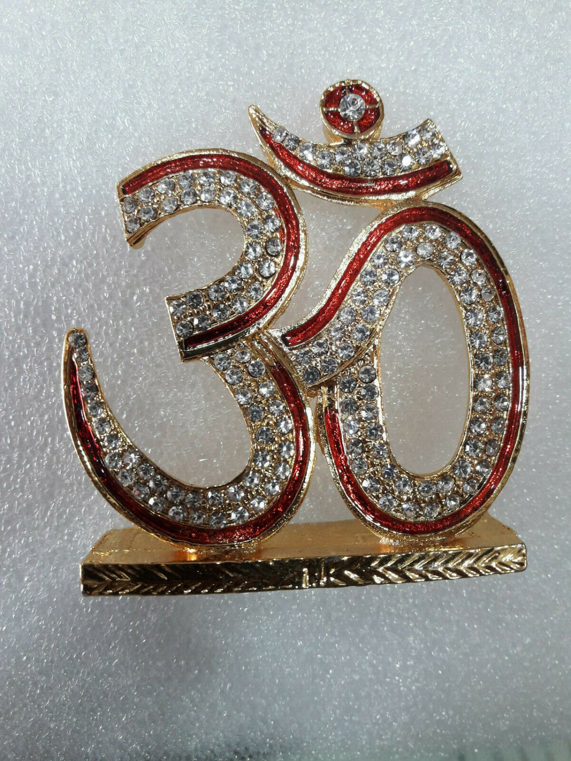 ORNAMENTAL STONE STUDDED SHIV OM RELIGIOUS CAR DASHBOARD,OFFICE TABLE ...