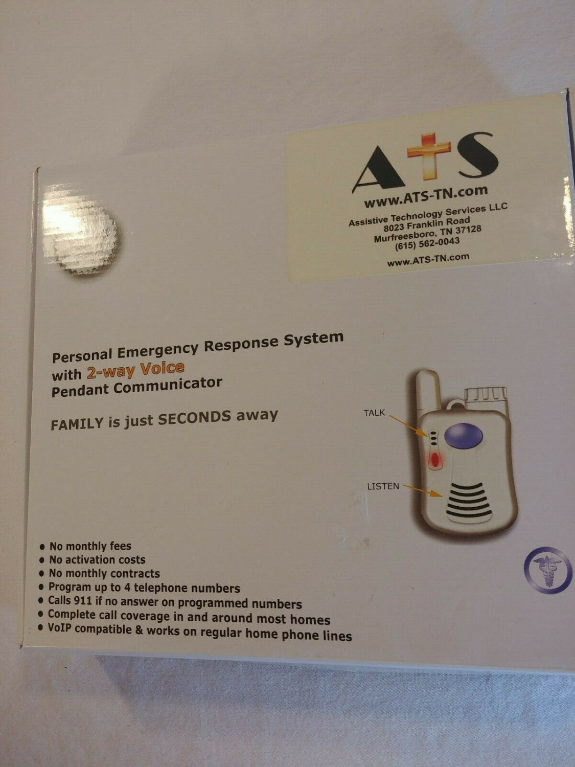 ATS Alert System Personal Emergency Response COMPLETE in Box 2-Way ...