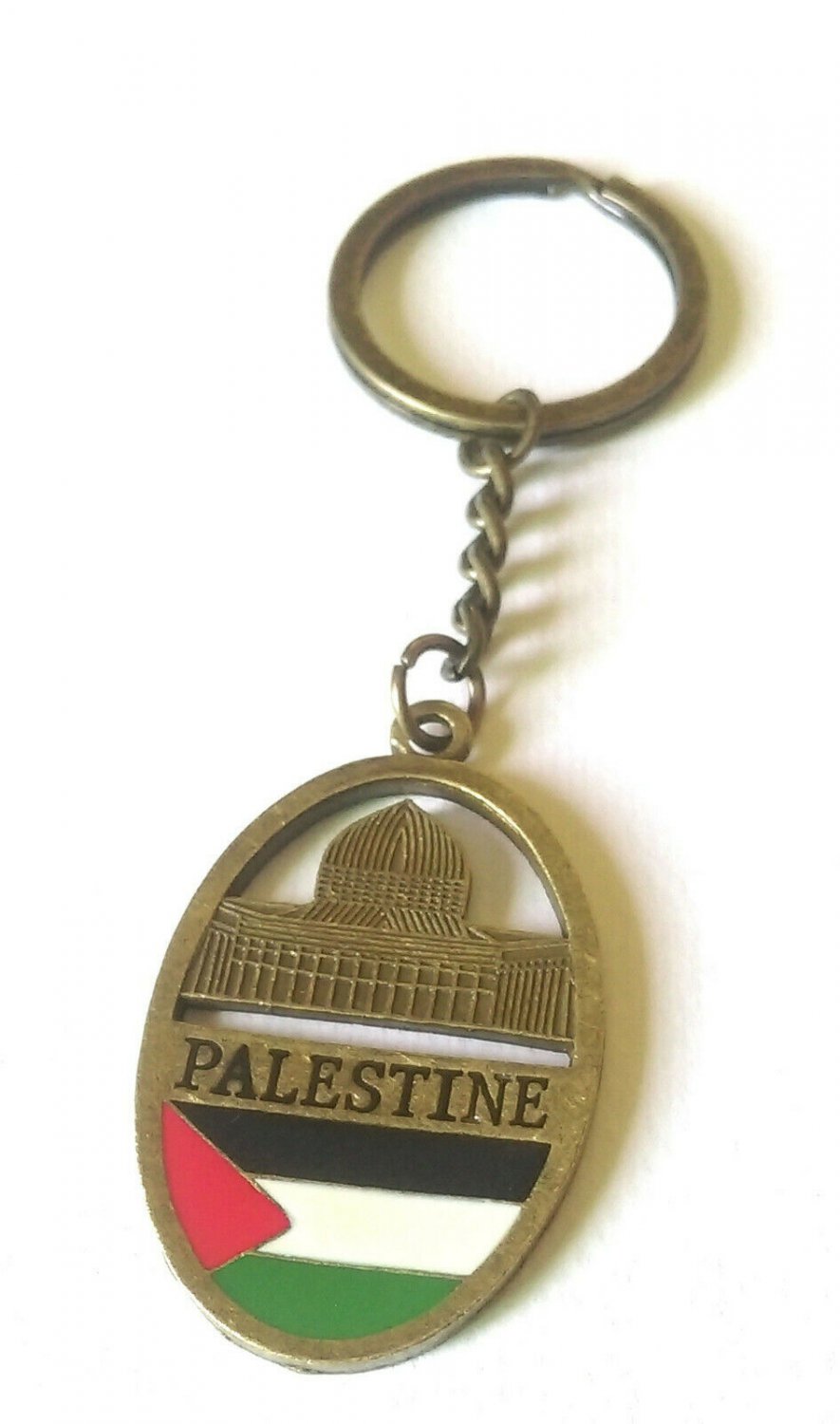 Palestine Flag with Aqasa Mosque key chain keychain