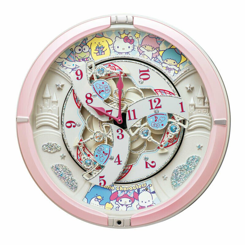 Sanrio characters SEIKO Mechanism Wall Clock Sanrio Japan Kawaii w ...