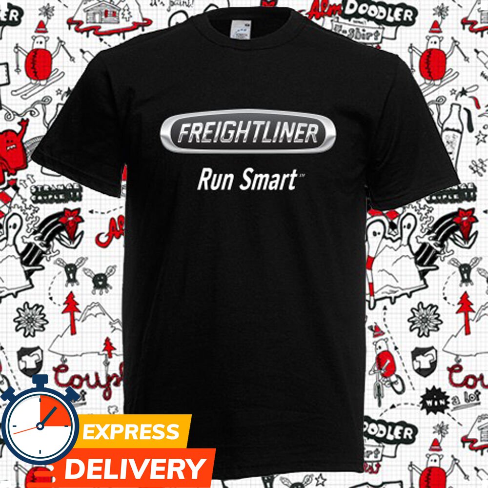 New-Freightliner-Trucker-Trucks-Logo-Mens-Black-T-Shirt Gildan T Shirt ...
