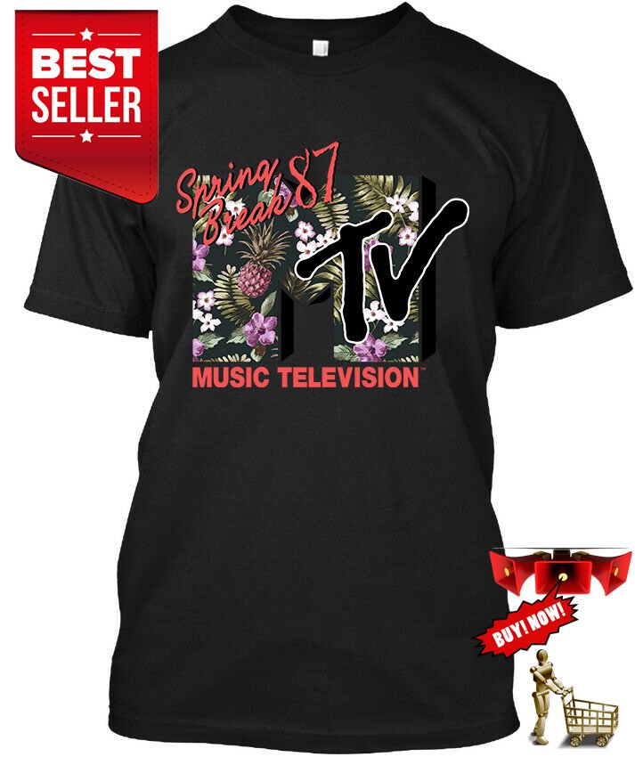 MTV Spring Break Tropical Logo Graphic Gildan T Shirt S-2XL free shipping