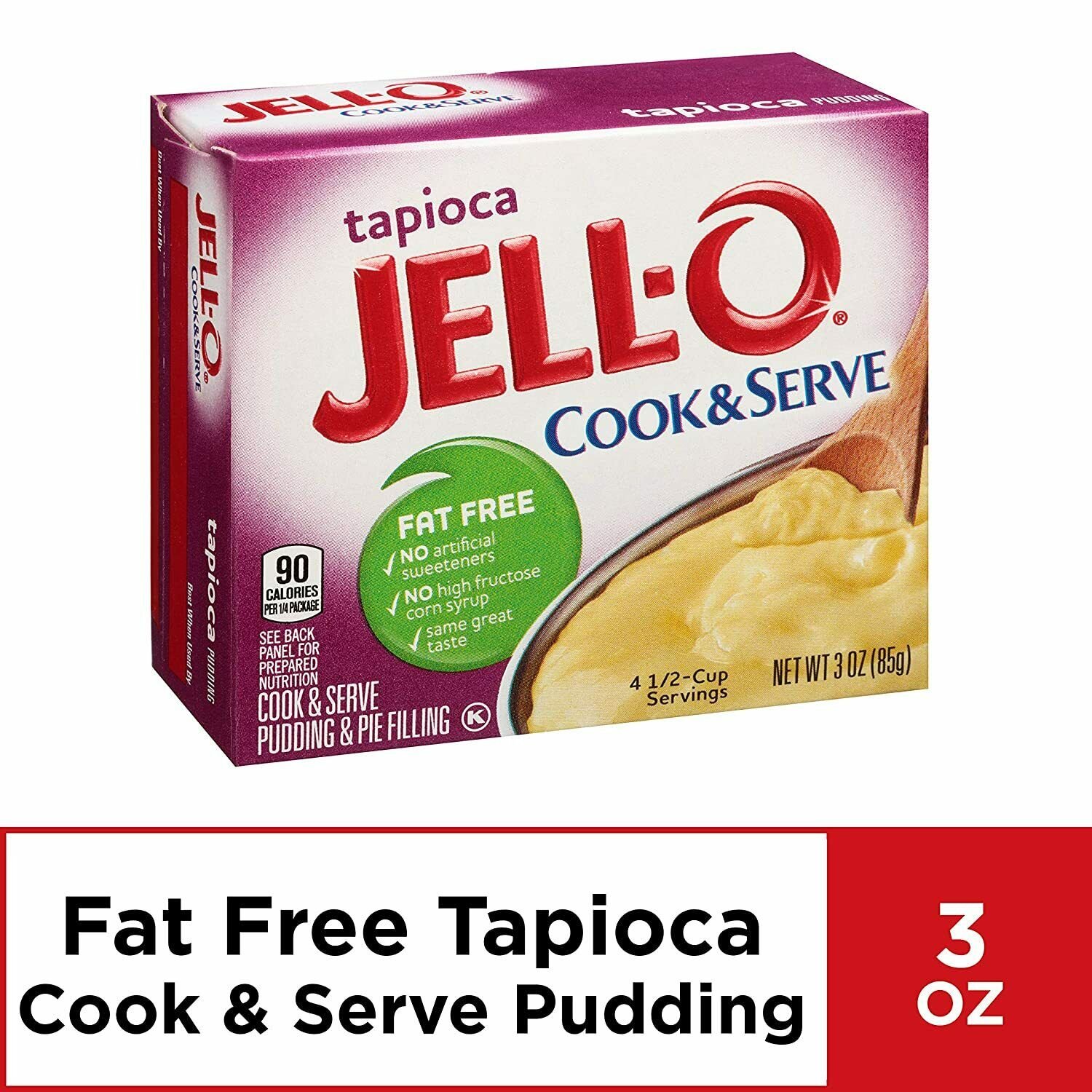 Jello Fat Free Tapioca Pudding & Pie Filling - 3 oz Cook & Serve