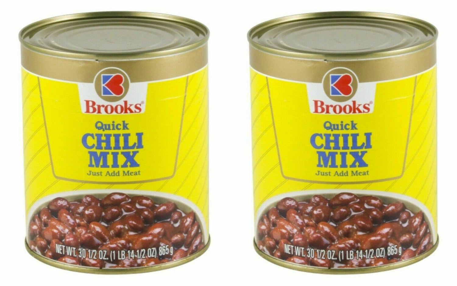 Brooks Quick Chili Mix - 4 Cans 30.5 oz each
