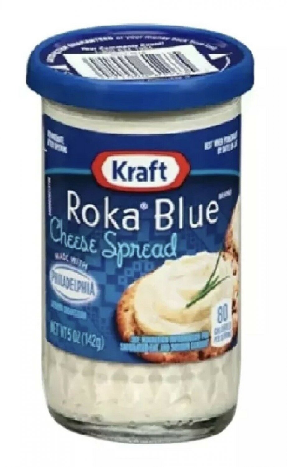 Roka Blue Cheese Spread 5oz Kraft glass Jar Holiday Cheese Balls