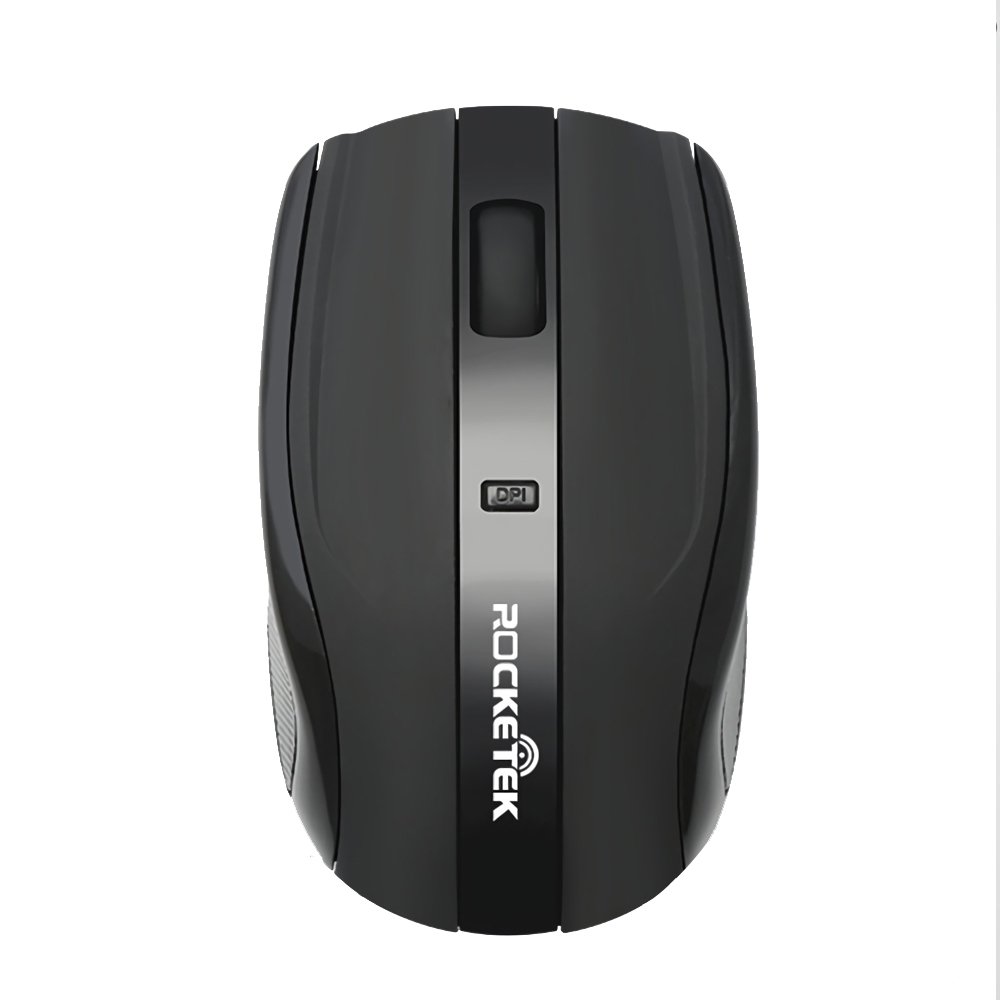 Rocketek W03 2.4GHz Wireless 1600DPI Optical Mouse for Desktop Computer