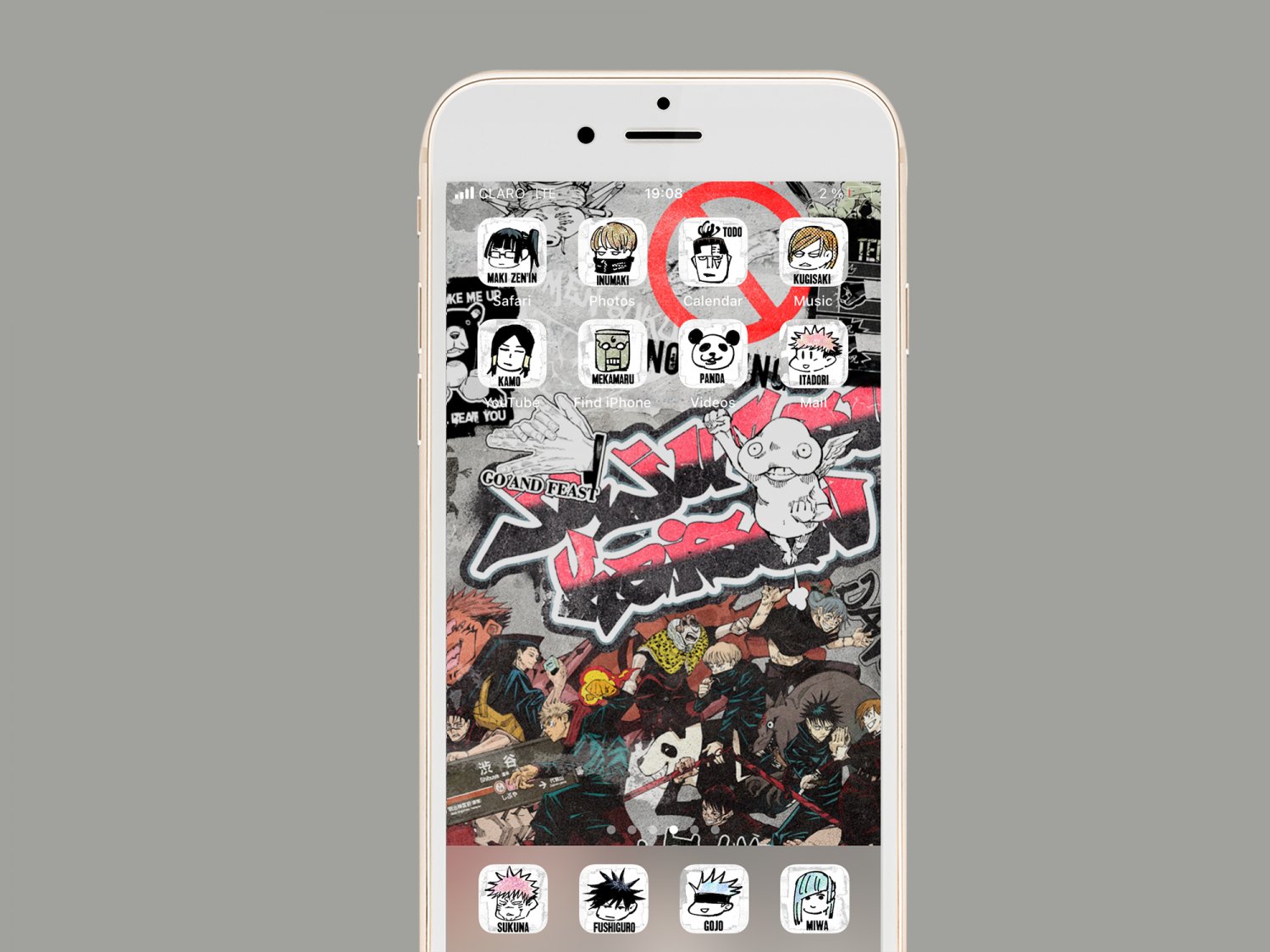 IOS 14 Jujutsu Kaisen Iphone Home Screen Theme - IOS14 Anime App Icons ...