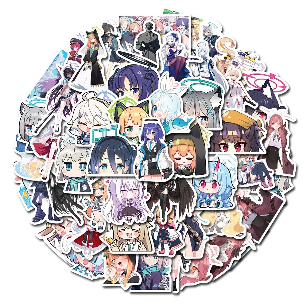 50x Blue Archive Game Stickers | Waterproof DIY Decals | Anime Vinyl ...