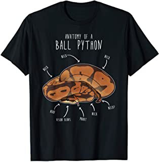 Anatomy Of A Ball Python Funny Pet Reptile Snake Lover Tee Shirt S-3XL