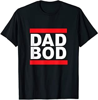 Dad Bod Design 2 Red Lines Fathers Day Gift Tee Shirt S-3XL