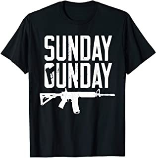 Distressed Sunday Gunday Ar15 Gun Tee Shirt S-3XL