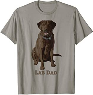 Lab Dad Chocolate Labrador Retriever Dog Lover Gift Tee Shirt S-3XL