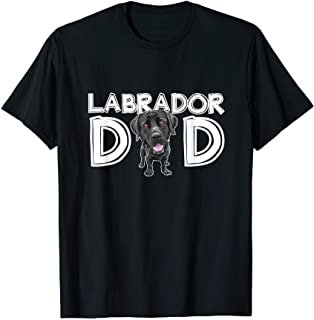 Mens Labrador Dad Black Lab Gift Fathers Day Labrador Tee Shirt S-3XL
