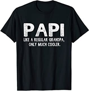 Papi Definition Like Regular Grandpa Only Cooler Funny Tee Shirt S-3XL