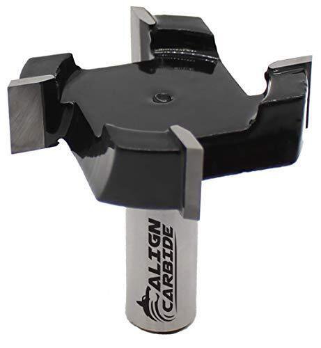 CNC Spoilboard Surfacing Router Bit 1/4" Shank 1-1/2" Cutting Diameter ...
