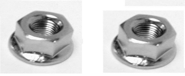2 _ Bicycle wheel nut for 5/16" diameter Front Axle 24 threads per inch ...