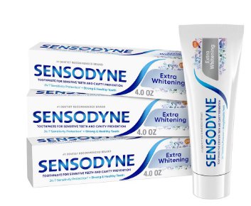 Sensodyne Extra Whitening Sensitive Toothpaste, 4.0 oz, 3 pack