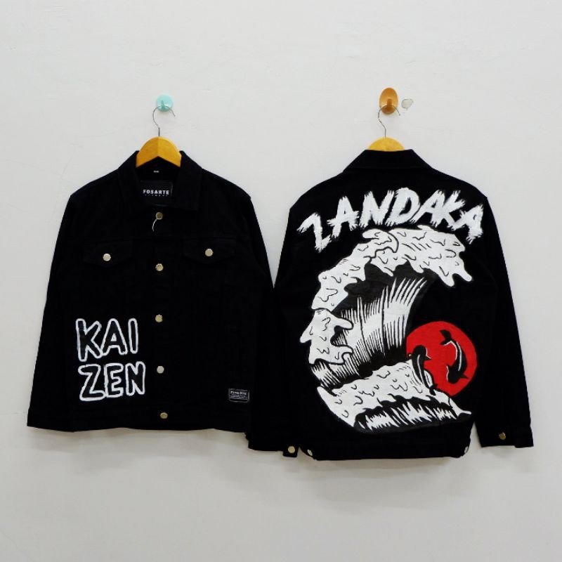 Kaizen zandaka in Denim Jacket glow in the dark