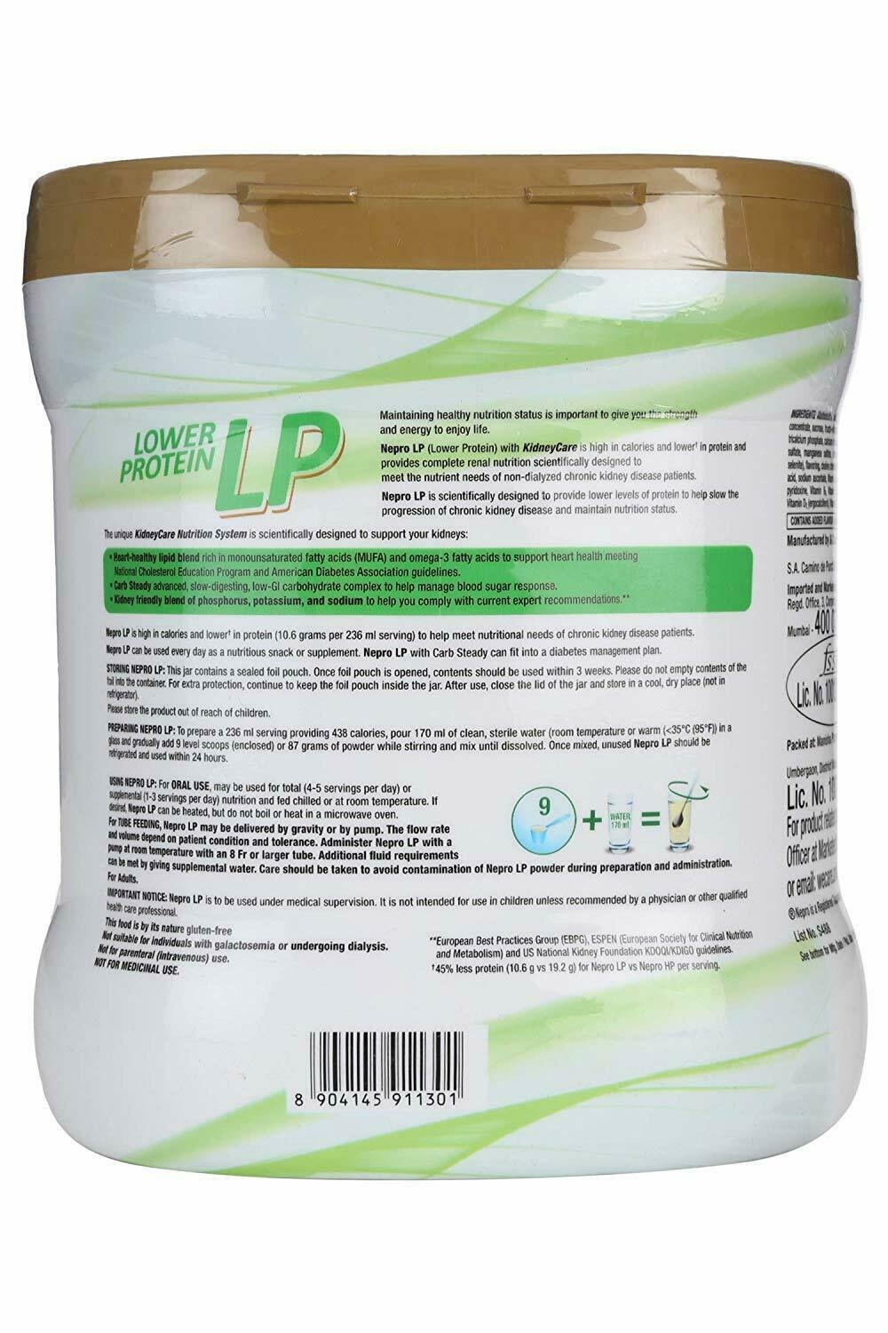 Abbott Nepro LP Powder Vanilla for Dialysis Patients, 400gm pack