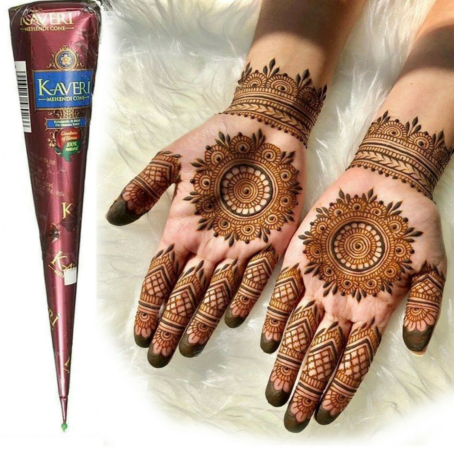Kaveri Herbal Mehendi Cone For Temporary Hand Design / Tattoo Body Art ...