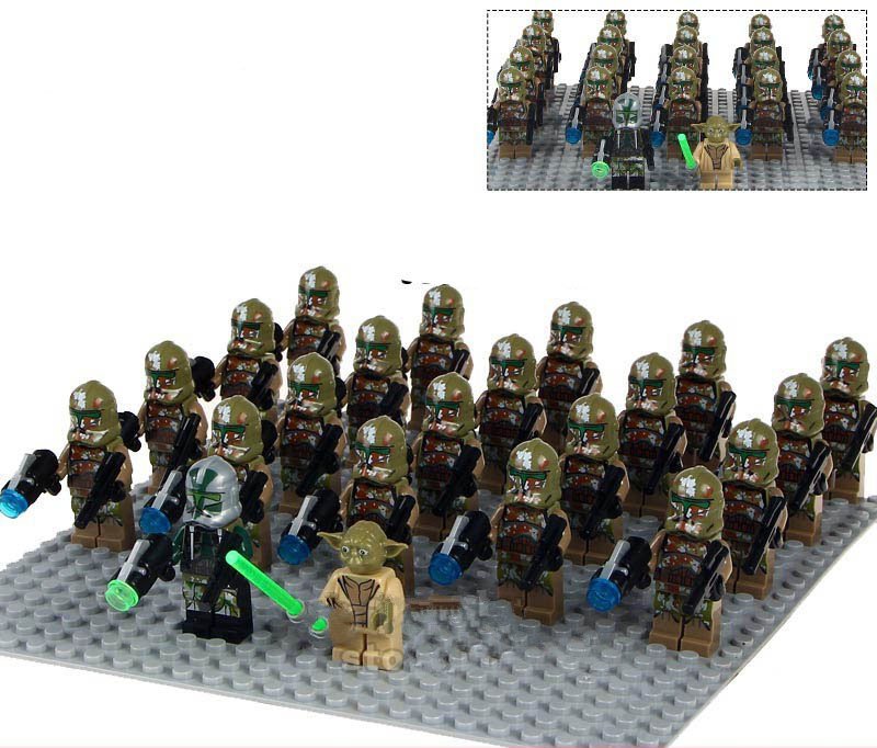 22pcs Custom Kashyyyk Clone Trooper Army Lego Commander Gree Yoda Fit ...