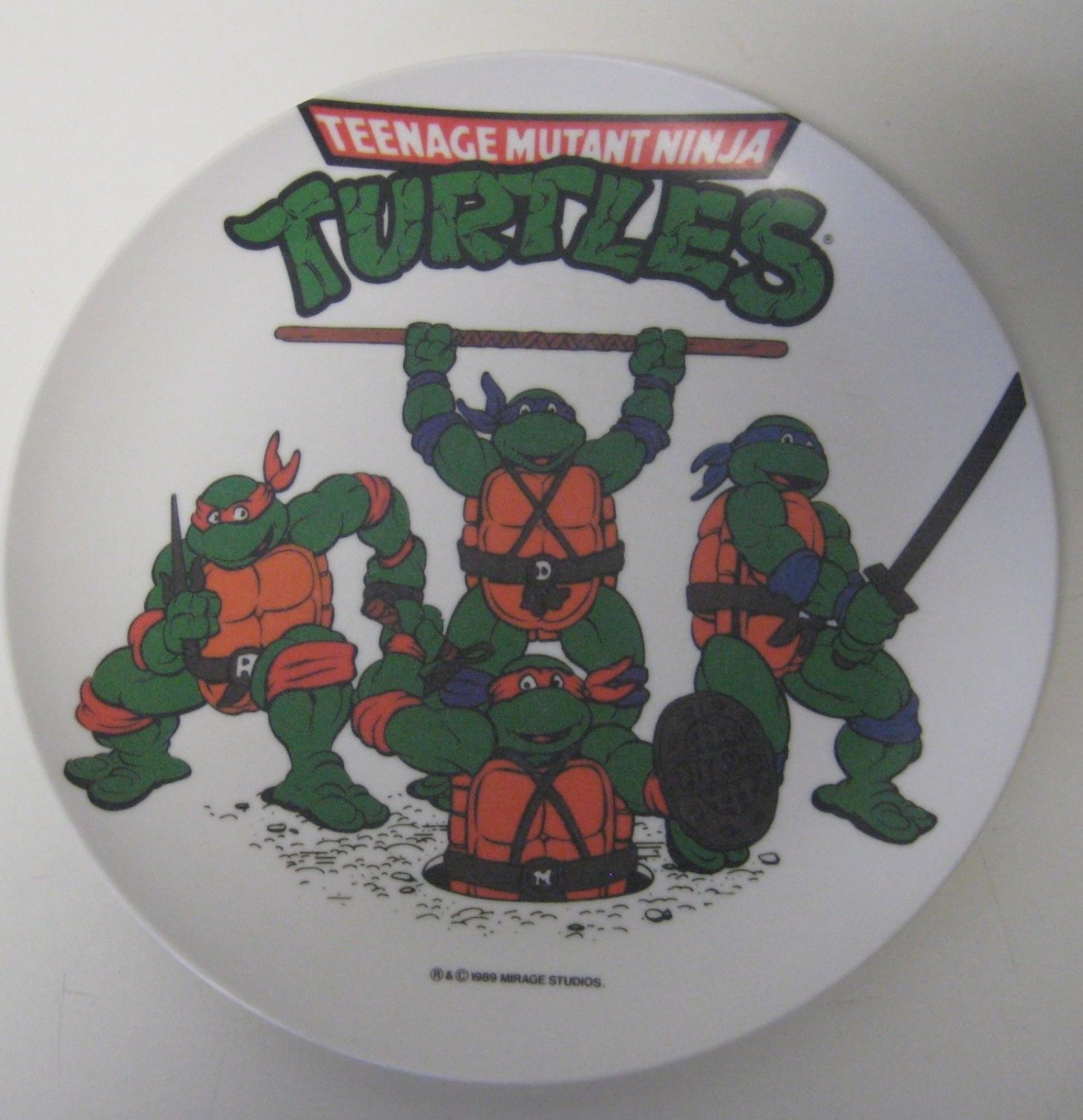 Teenage Mutant Ninja Turtles Plate 8" 1989 Mirage Studios Peter Pan Ind