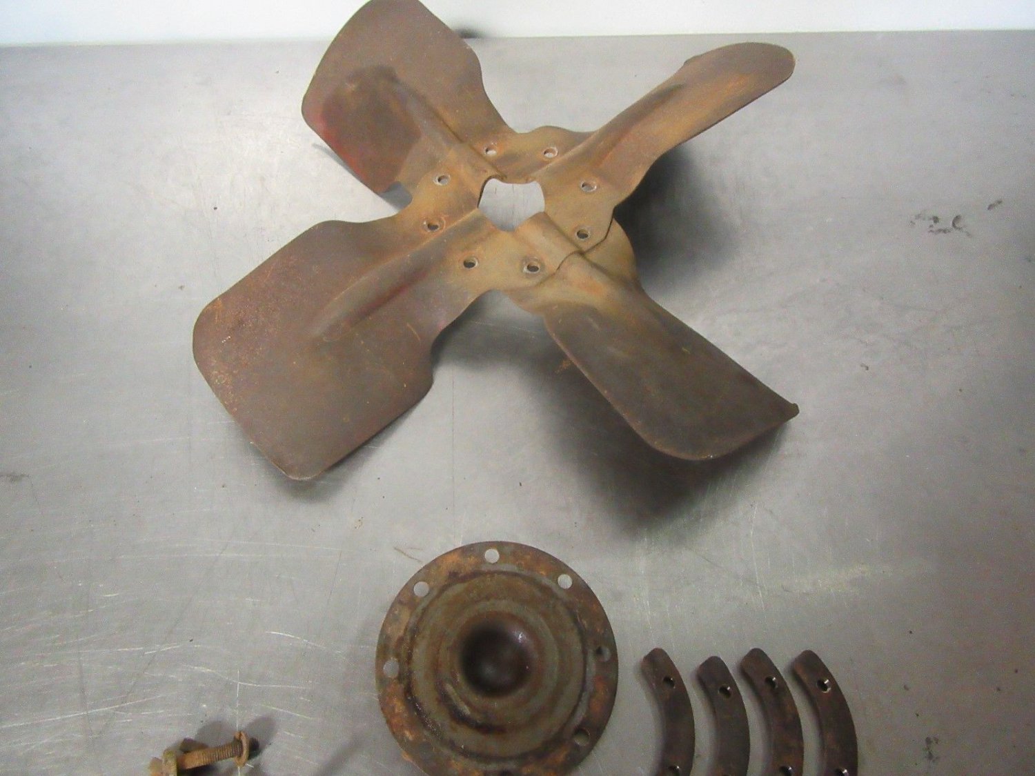 Farmall Cub IHC Fan Blade, Clamp Plates with Bolts. Original