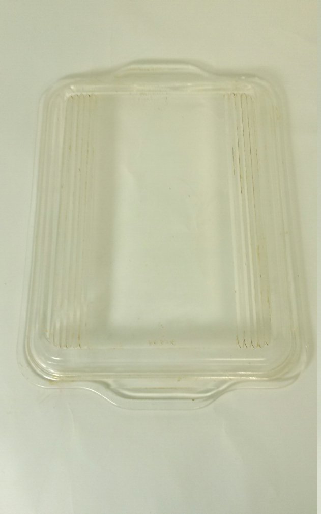 PYREX Refrigerator Dish Replacement LID 503-C Rectangular Ribbed Glass ...