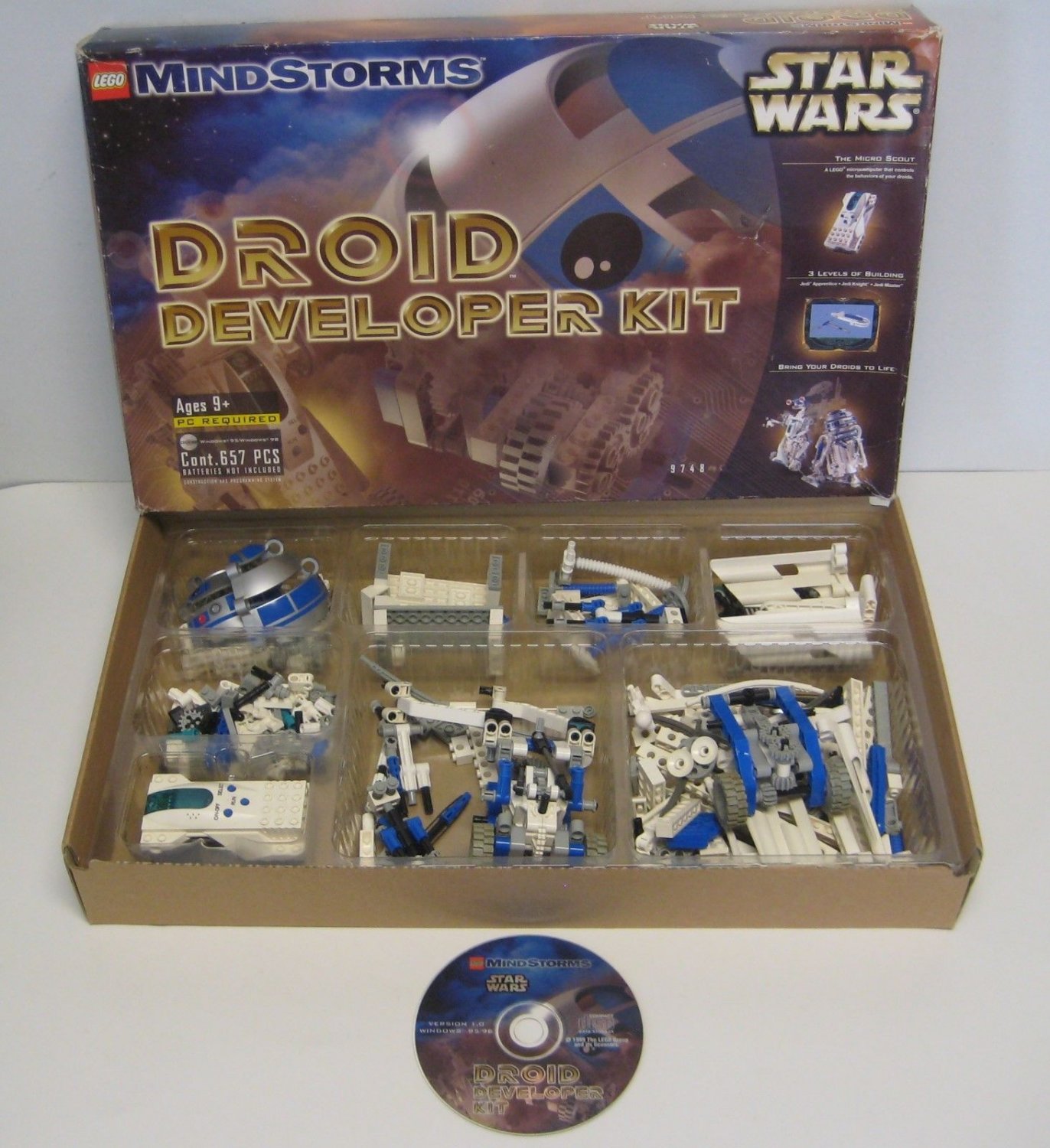 LEGO STAR WARS DROID DEVELOPER KIT 9748 MINDSTORMS TECHNIC R2-D2 R2D2 Used