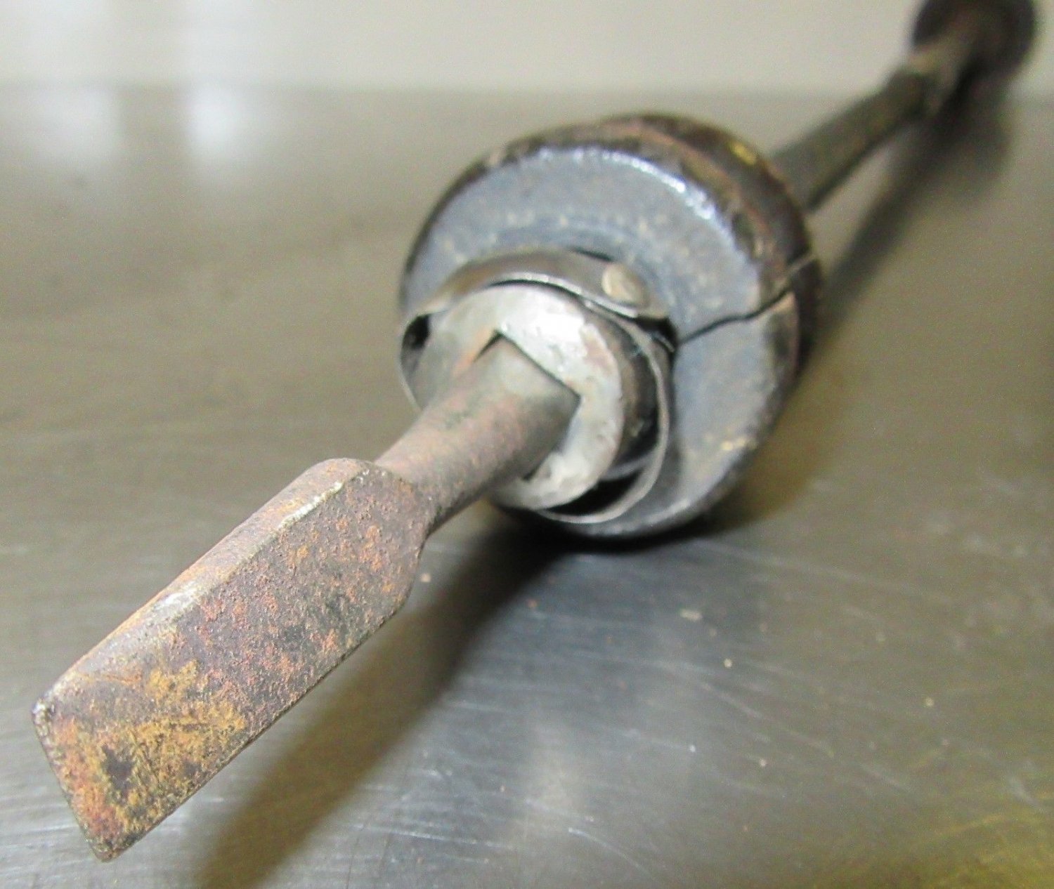Brace Push Drill Screwdriver A. H. Reid's Philly PA Wood 1881 with One Bit
