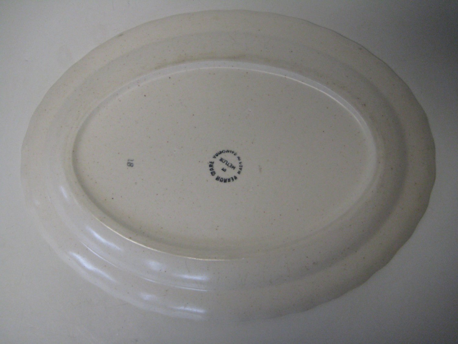 VERNON WARE FRUIT BASKET PATTERN SERVING PLATTER MADE BY METLOX POTTERY