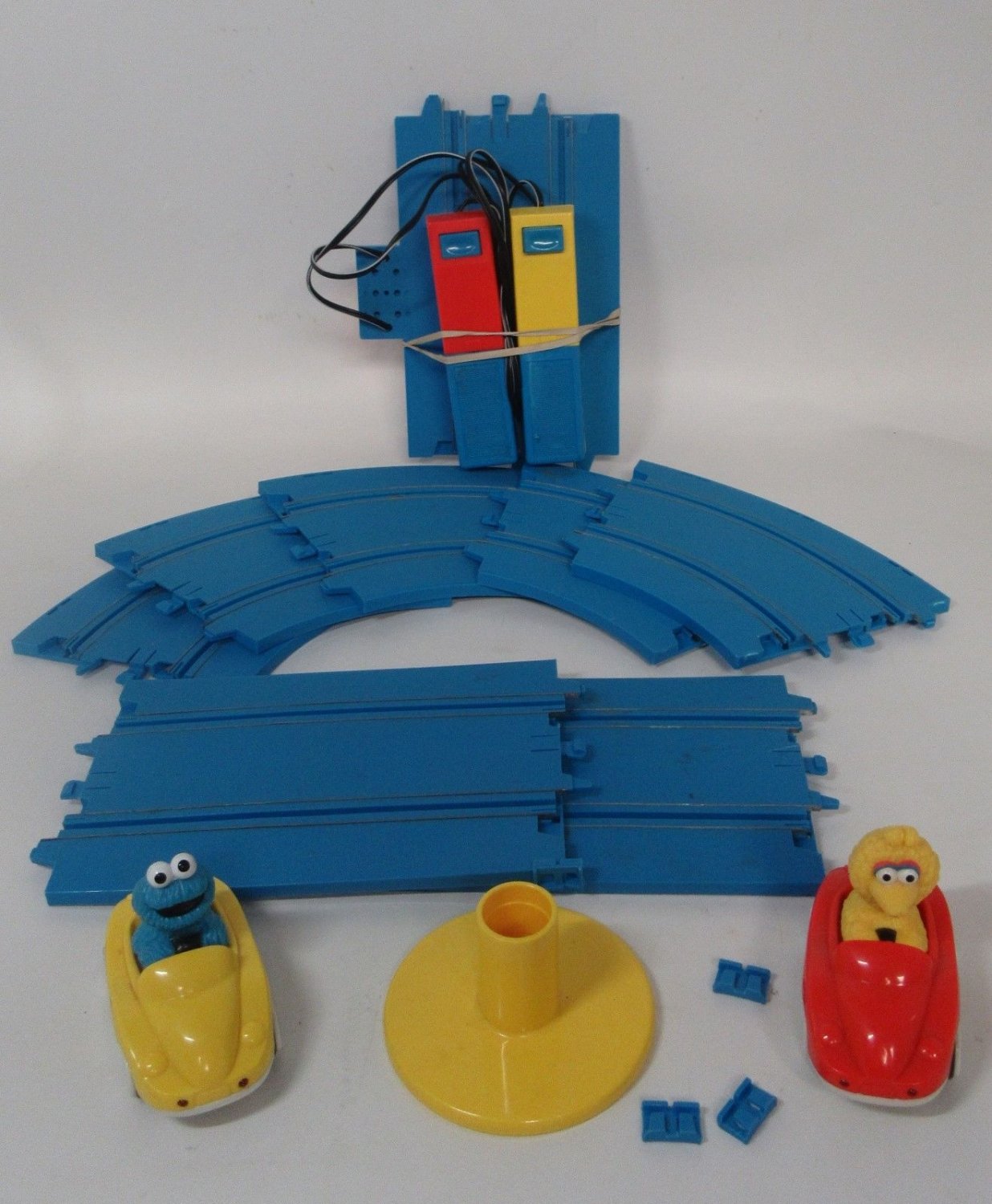 Sesame Street Beginner Race Set Slot Cars & Track Illco Parts Only Big ...