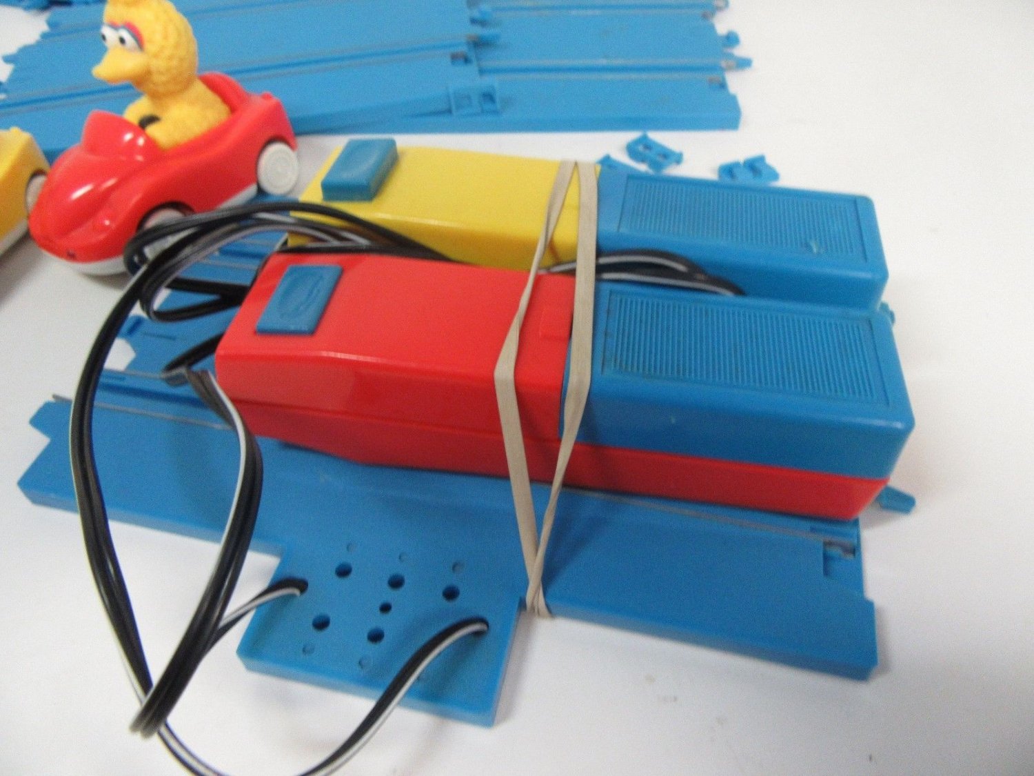 Sesame Street Beginner Race Set Slot Cars & Track Illco Parts Only Big ...