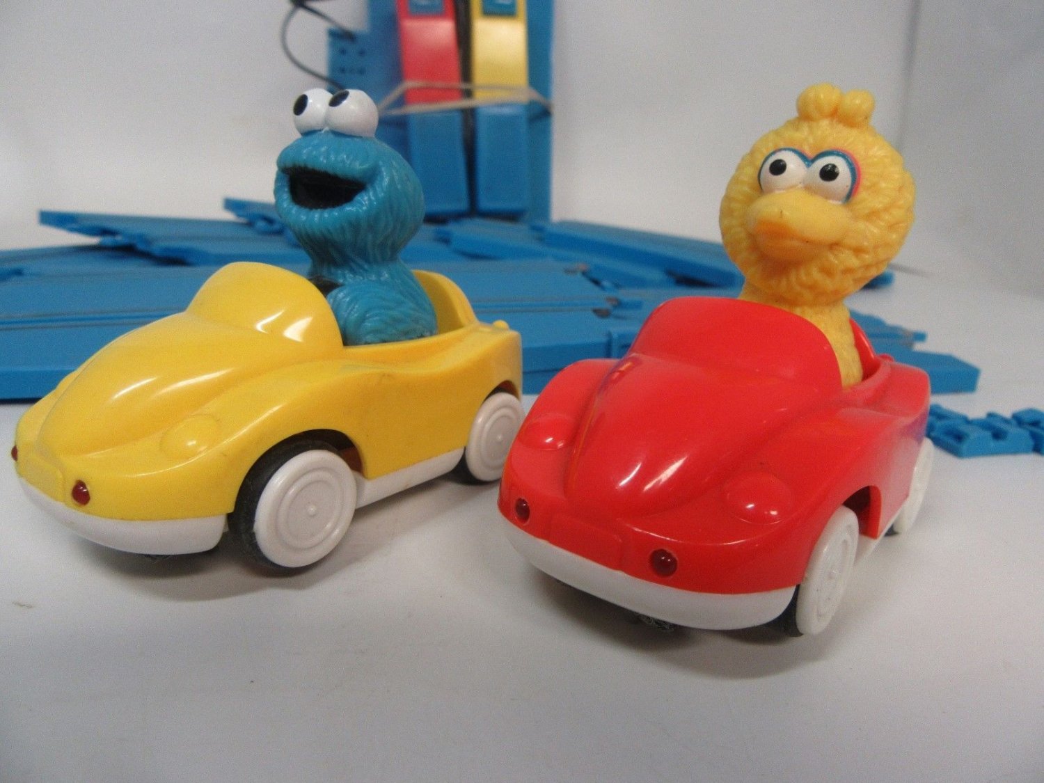 Sesame Street Beginner Race Set Slot Cars & Track Illco Parts Only Big ...