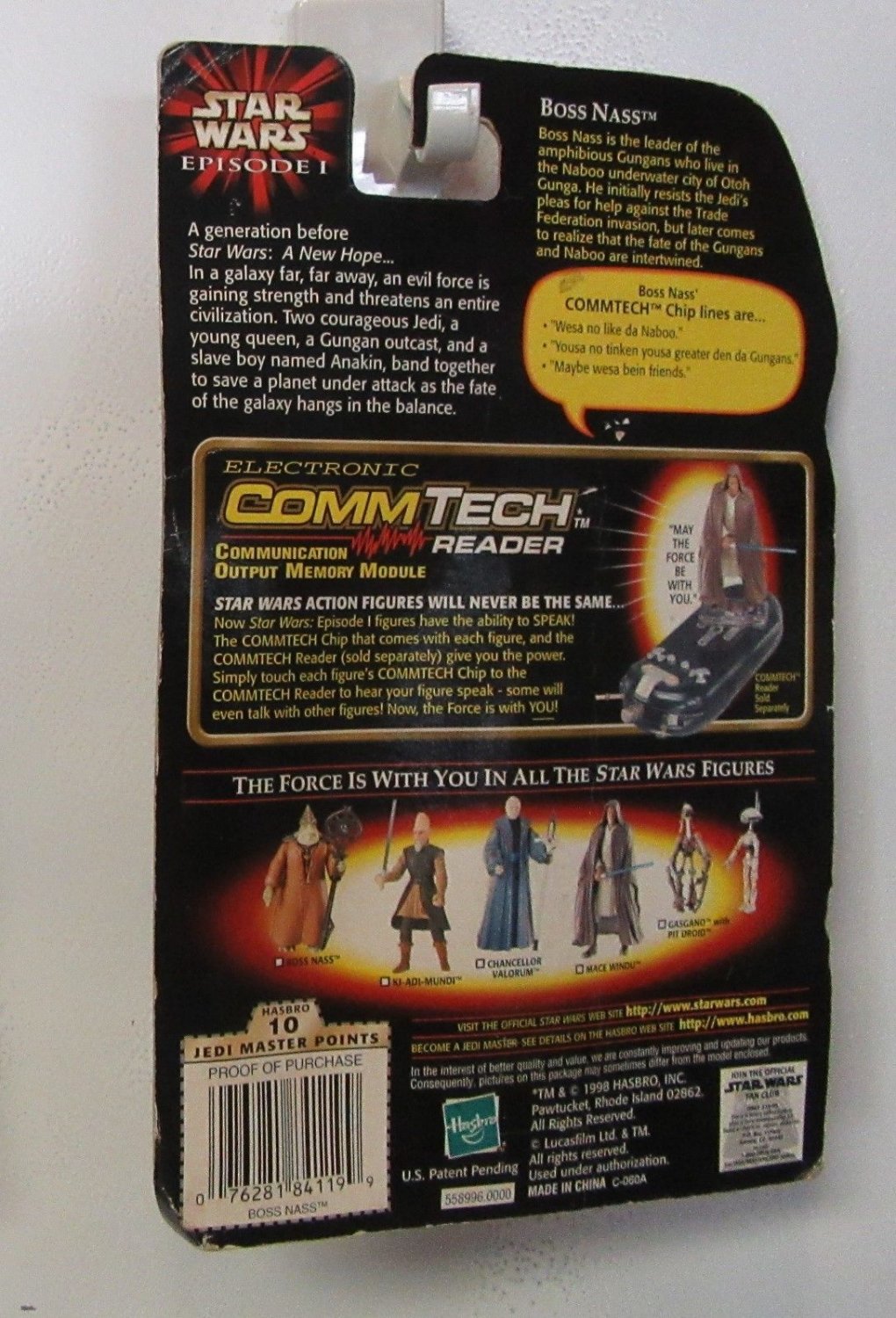 BOSS NASS Gungan Leader~ Star Wars Epsiode 1 The PHANTOM MENACE~ 1999 ...